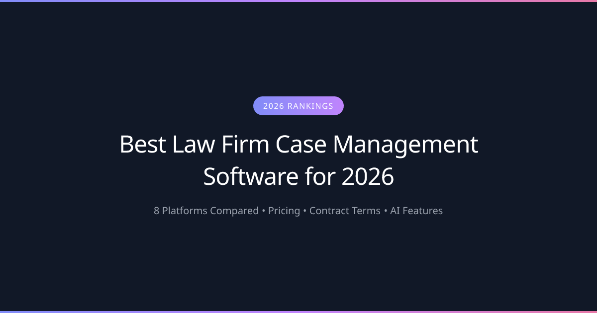 Best Law Firm Case Management Software for 2026 — LegalTech Ranked