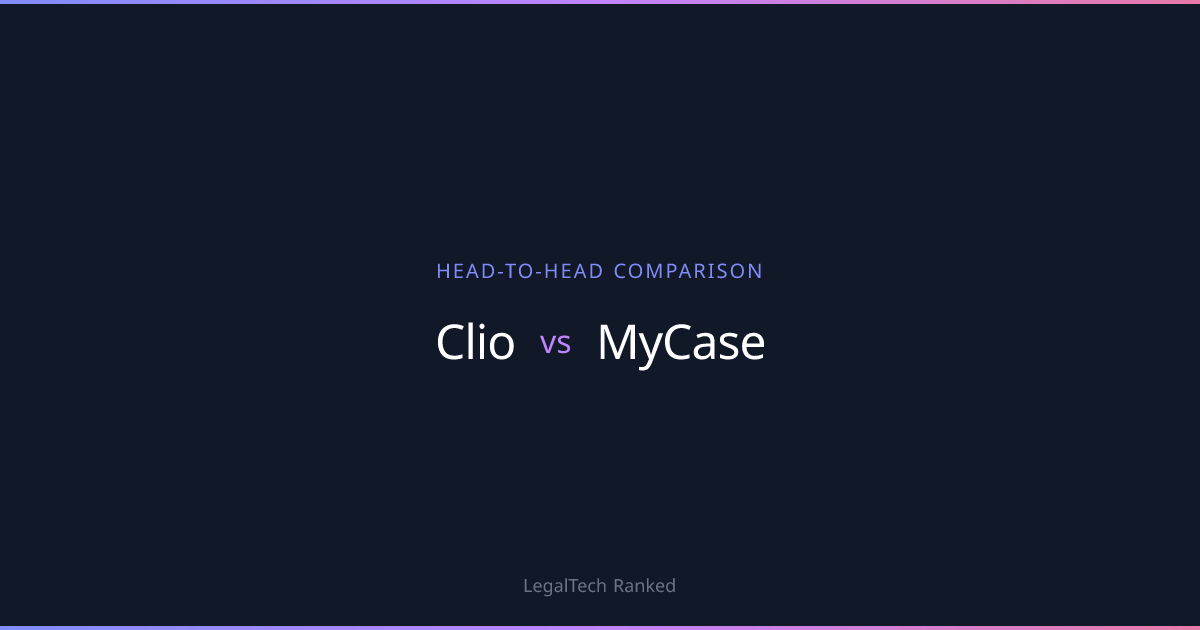 Clio vs MyCase (2026) — LegalTech Ranked